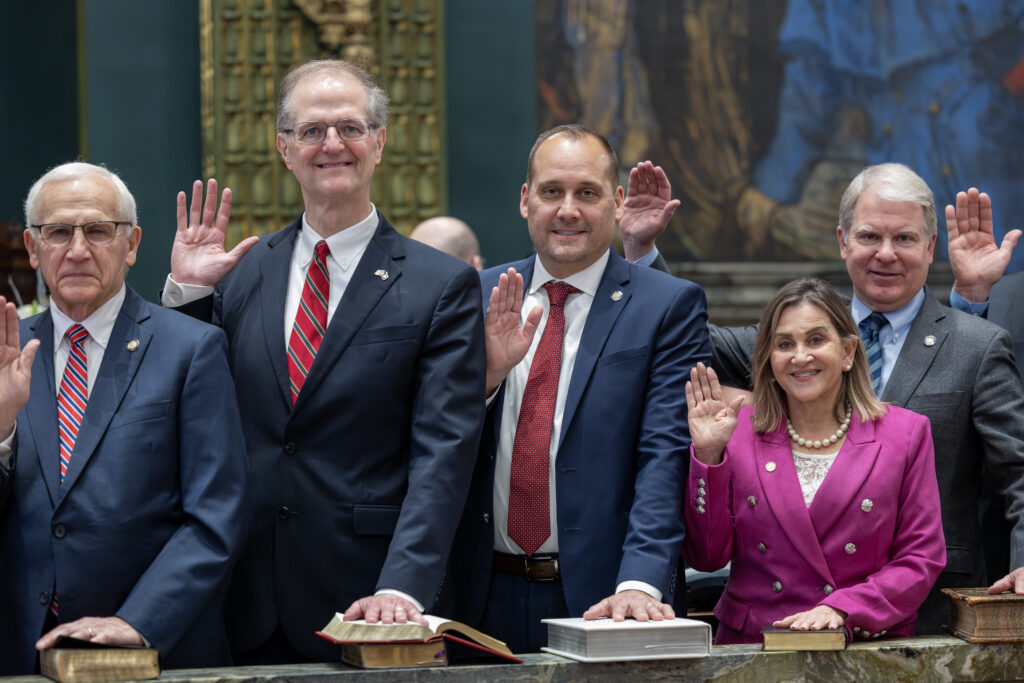 Hutchinson Takes Oath of Office, Appointed Chairman of Senate Finance ...